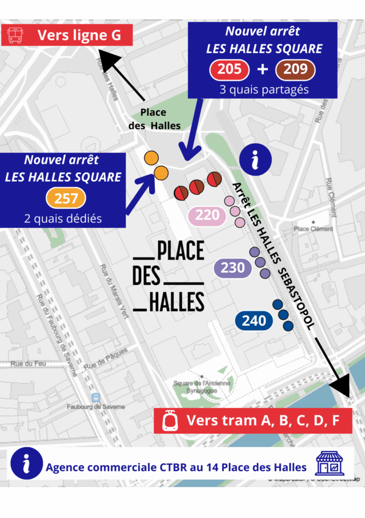 Nouveaux quais aux Halles : ce qui change à partir du 30 août 2025 CTBR ...